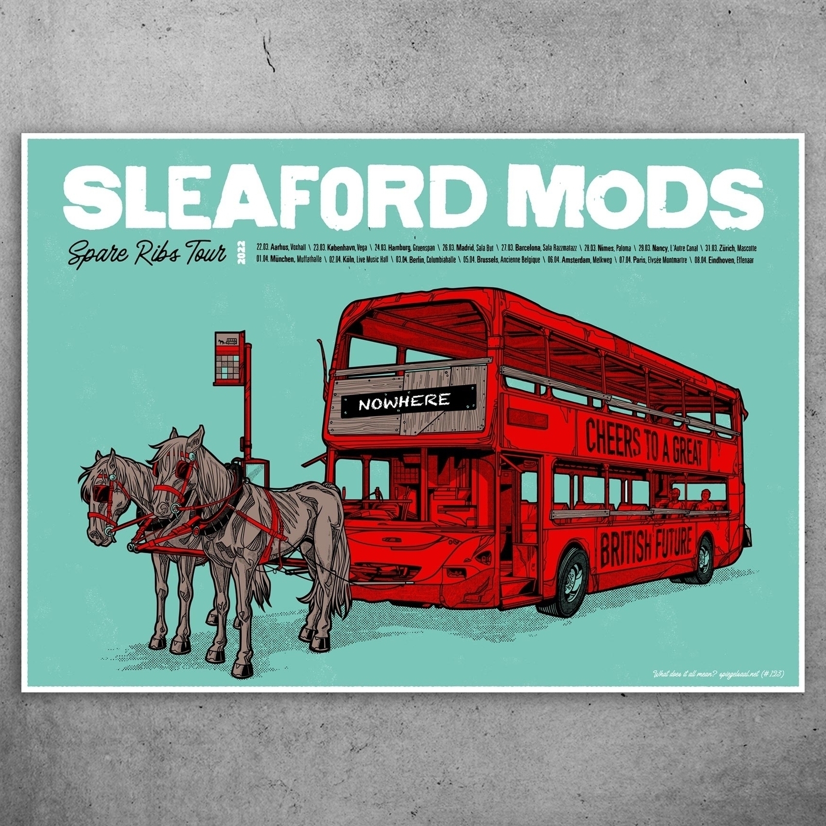 Tour poster: Sleaford Mods – Spare Ribs Tour - SPIEGELSAAL
